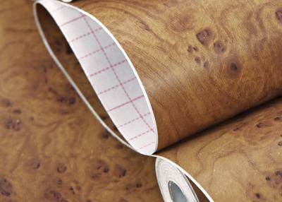 Cina Grano di legno durevole che stampa la carta da parati autoadesiva moderna del PVC, 0.45*10M in vendita