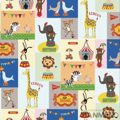 Cina Gli animali operati della carta da parati della camera da letto dei bambini dell'interno progettano il materiale di carta non tessuto in vendita