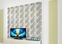 China Moisture Proof Modern Removable Wallpaper with Silver Geometric Pattern for sale
