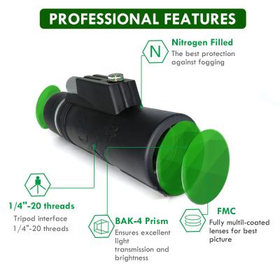 中国 10x42携帯電話のカメラの望遠鏡Monocular HDの二重焦点のコンパス 販売のため