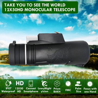 中国 10x42携帯電話のカメラの望遠鏡Monocular HDの二重焦点のコンパス 販売のため