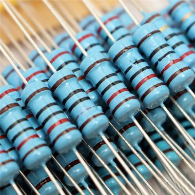China 1/8W 1/6W 1/4W 1W 1WS  Precision Metal Film Fixed Resistors for Electronic Components for sale