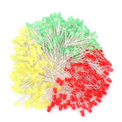 China LED lamp beads light-emitting diode F3 F5 straight plug bulb component indicator for sale