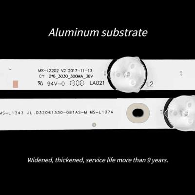 China SMD3030 LED TV Backlight Strips 6LEDs For 32inch MS-L1343 JL.D32061330-081AS-M MS-L2202 V2 for sale