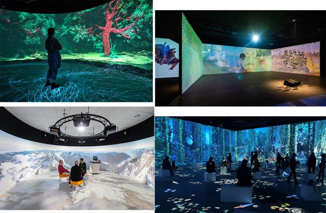 Projector in classroom setting