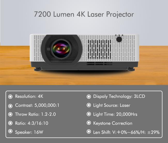 SMX MX-LK7200 Laser Projector side view