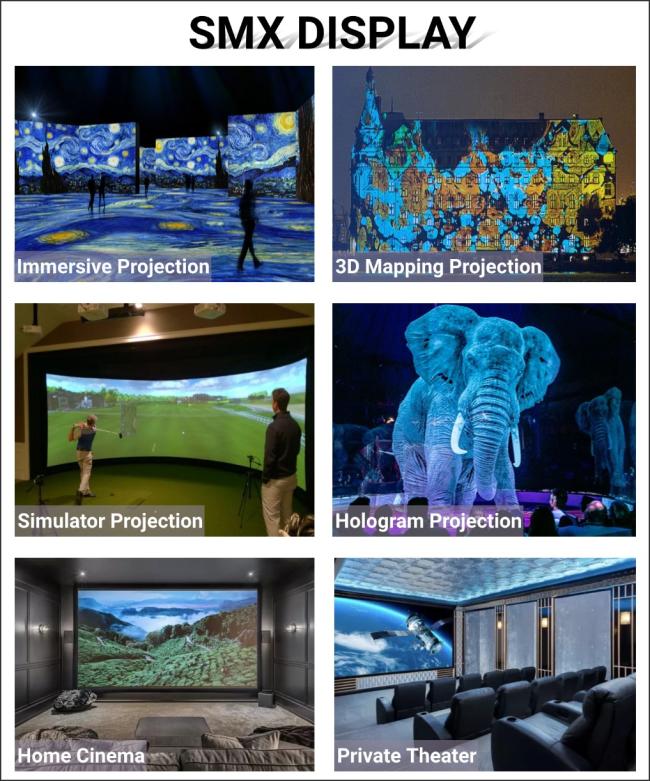 SMX MX-LK6500 projector in use