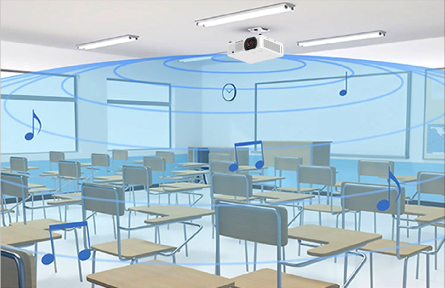 Projector speaker system diagram