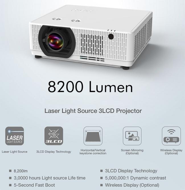 SMX MX-VL8200U laser projector in use