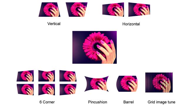 Keystone correction comparison