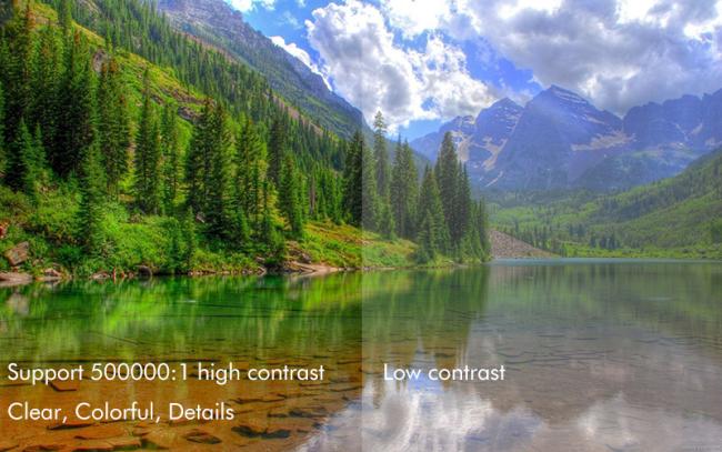 High contrast ratio demonstration