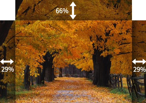 Projector lens shift demonstration