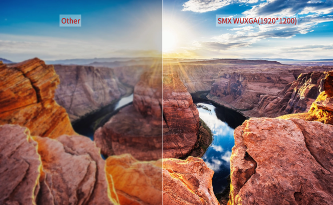 High resolution WUXGA projection example