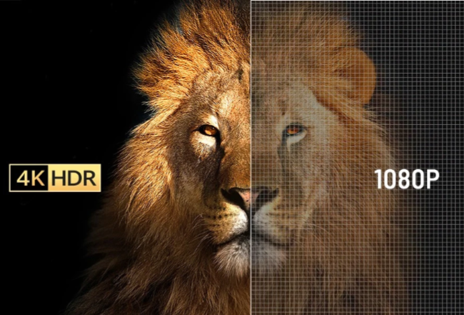 4K resolution comparison demonstration