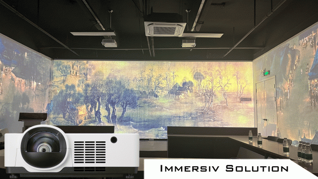 SMX 6000 Lumen Projector in operation showing immersive visuals
