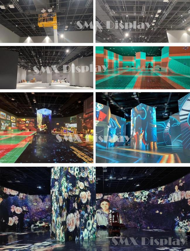 Close-up view of the laser projector's advanced optics