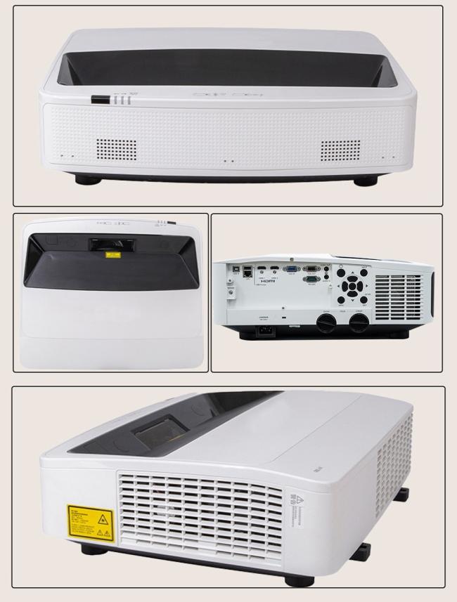 Detailed view of laser projector features