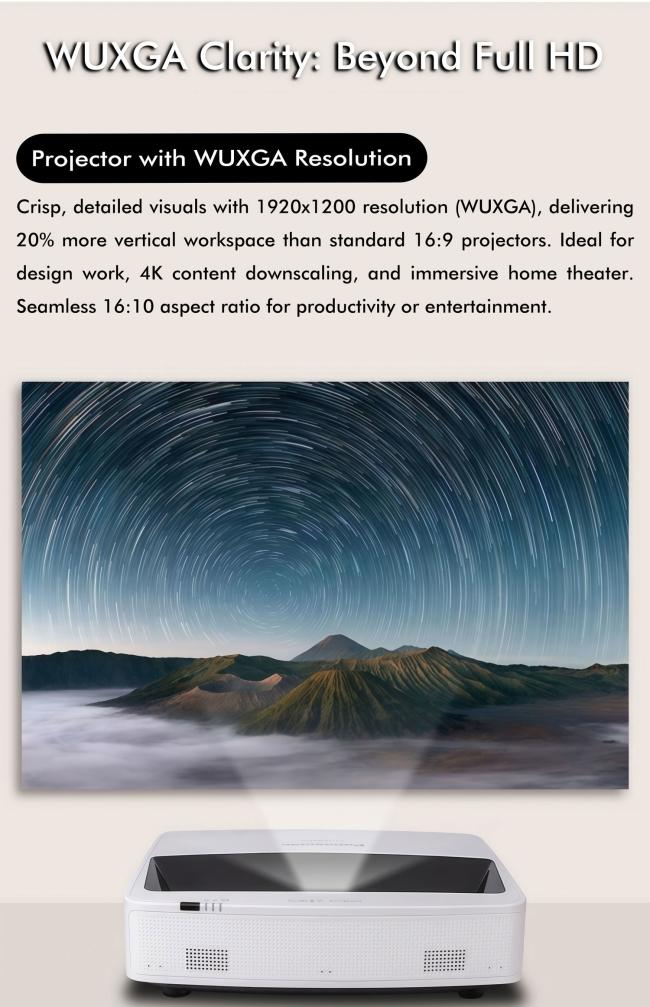 SMX MX-WPL UST Laser Projector in home theater setup