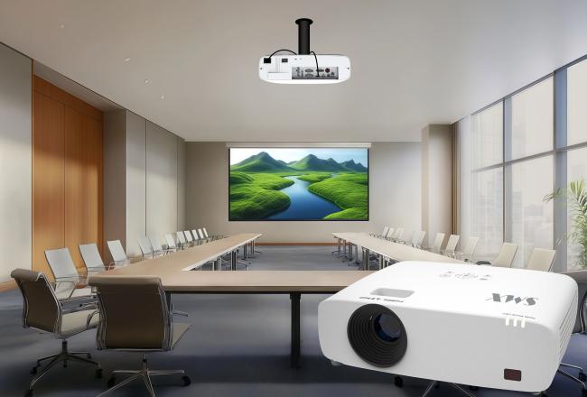 5500 lumen laser projector showing high-quality projection