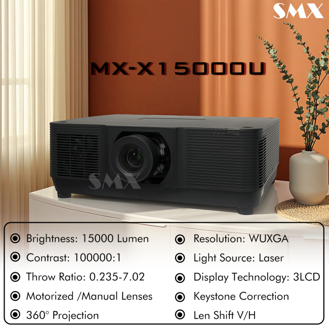SMX MX-X15000U 3LCD Laser Projector