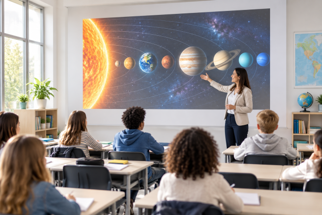 Ultra Short Throw Projector Classroom Application