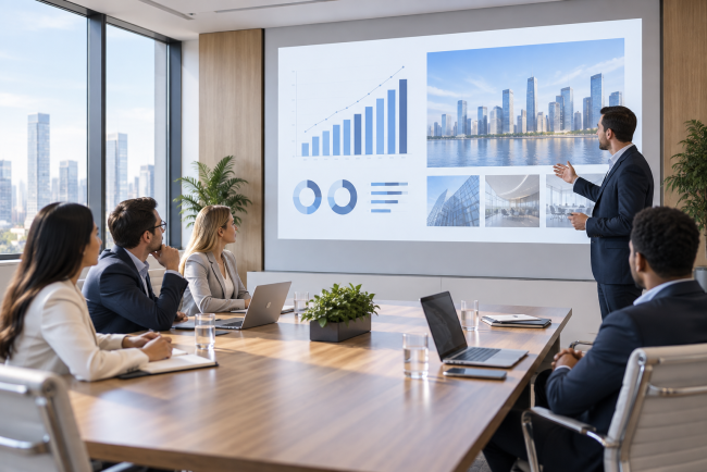 Ultra Short Throw Projector Conference Room Application