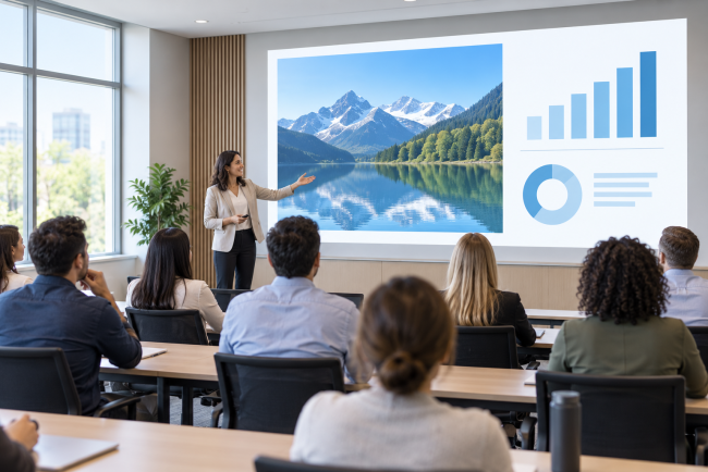 Ultra Short Throw Projector Training Room Application
