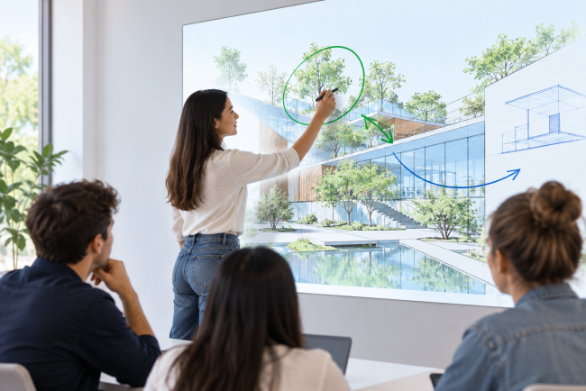 Ultra Short Throw Interactive Display Application