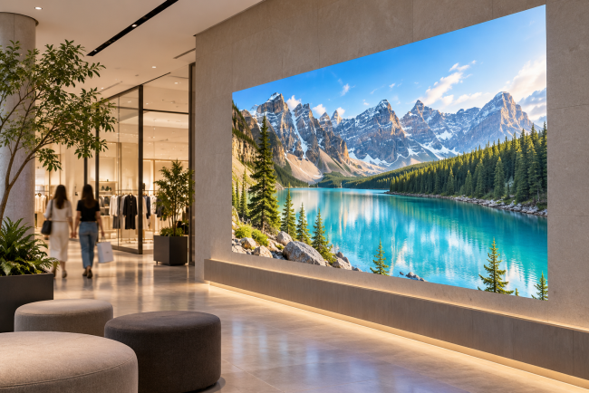 Ultra Short Throw Projector Digital Signage Application