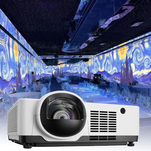 Quality High Brightness 6000 Lumen Short Throw Projector Convenient For Immersive Visual for sale