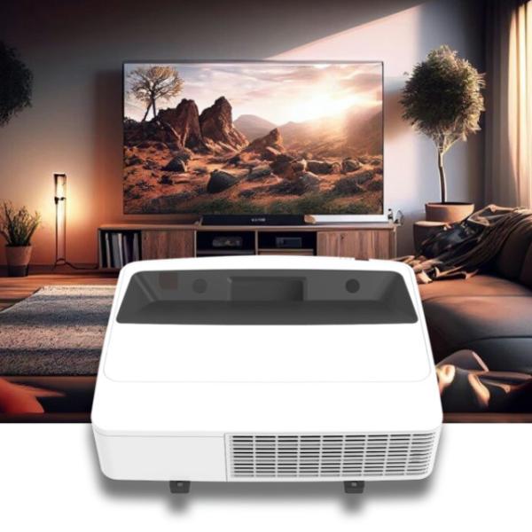 Quality High Contrast 3LCD Ultra Short Throw Laser Projector Powerful With 120 Inch Screen for sale