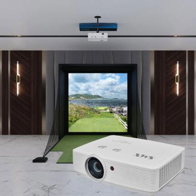 China 6000 Lumen 3LCD Multimedia Projector with WUXGA Resolution and Built-in 10W Speaker for Golf Simulation for sale