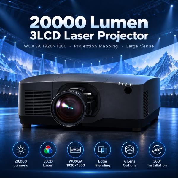 Quality 20000 Lumen 3LCD Laser Projector | Mapping & Large Venue Projector for sale