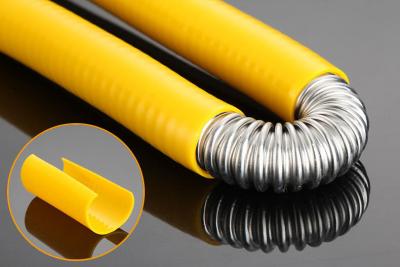 Cina Diametro esterno 16.8mm del tubo flessibile all'aperto ondulato del gas naturale con protezione del PVC in vendita