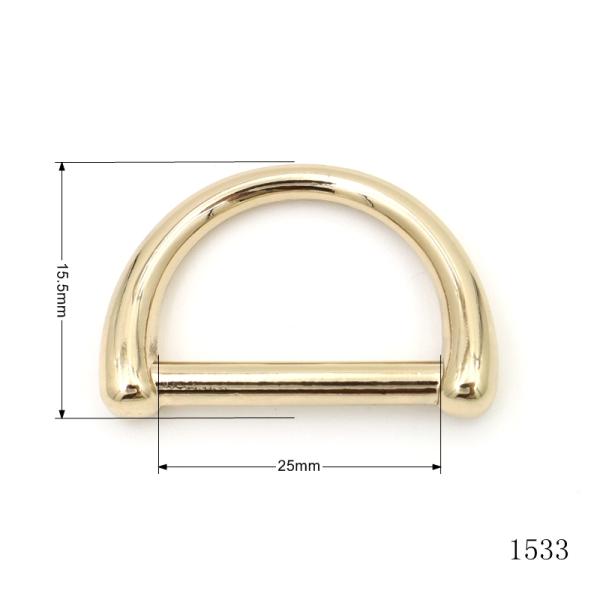 Quality Mirror Finish Metal D Ring 1 Inch Handbag D Ring Corrosion Resistant for sale
