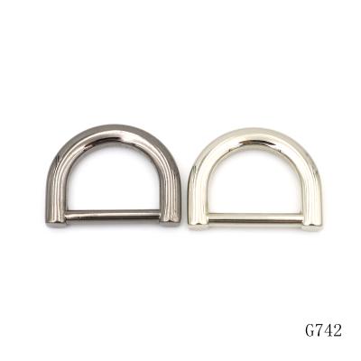 China Gunmetal Nickel Plated D Rings Flat Bag D Rings 25mm For Handbag , Purse for sale