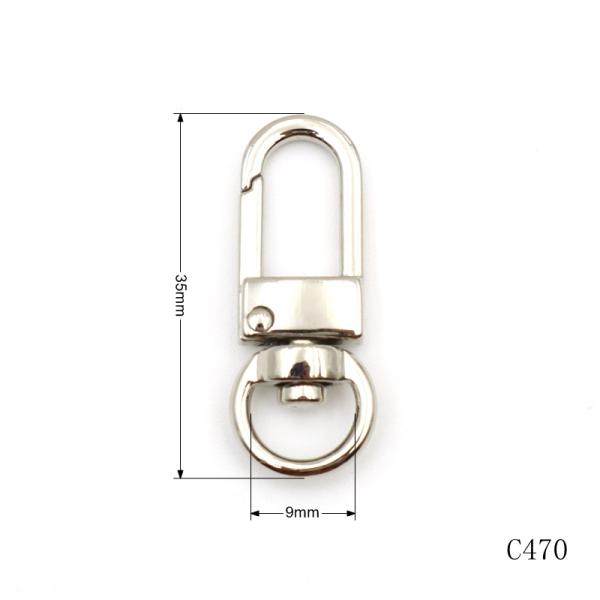 Quality Small Swivel Snap Hook Flat Key Chain Snap Hook 35mm For Key Ring for sale