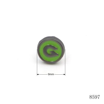 China Matte Gunmetal Metal Rivet Studs 9mm Custom Logo Rivets For Bag Handbag for sale
