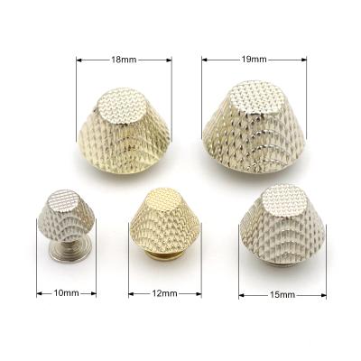 China 15mm Zinc Alloy Rivet Gold Metal Purse Feet For Bag Protection for sale