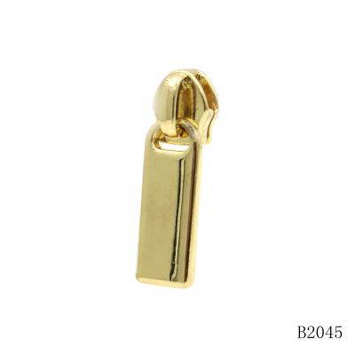 China Gold Metal Zipper Puller #3 Zipper Slider Round Head For Bag Hardware for sale