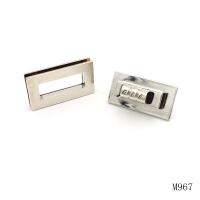 China 40mm Rectangular Metal Twist Lock Nickel Plated Handbag Bag Hardware for sale