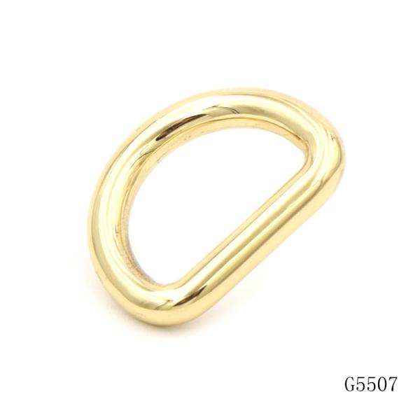 Quality Gold Plated Collar D Ring 27mm D Ring For Bags Leather Strap for sale