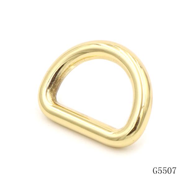 Quality Gold Plated Collar D Ring 27mm D Ring For Bags Leather Strap for sale
