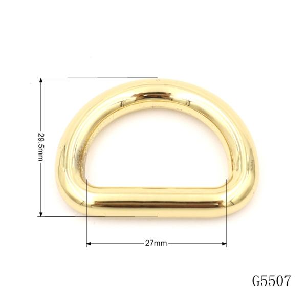 Quality Gold Plated Collar D Ring 27mm D Ring For Bags Leather Strap for sale