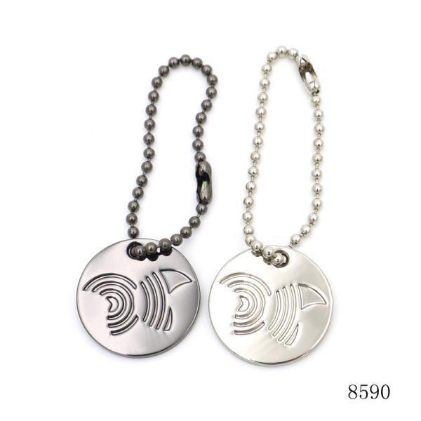 Quality Handbag Metal Logo Tag 24mm Round Metal Charms Customized OEM / ODM for sale