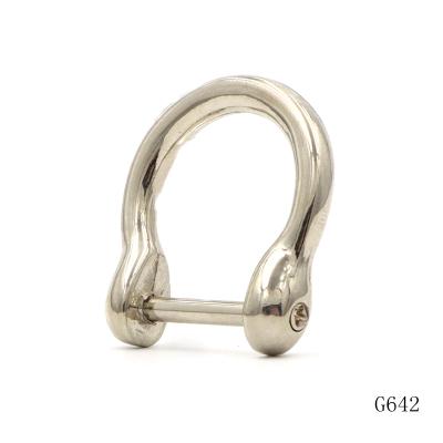 China OEM ODM Screw D Ring Mirror Finish D Ring Buckle For Purse Bag Fittings for sale