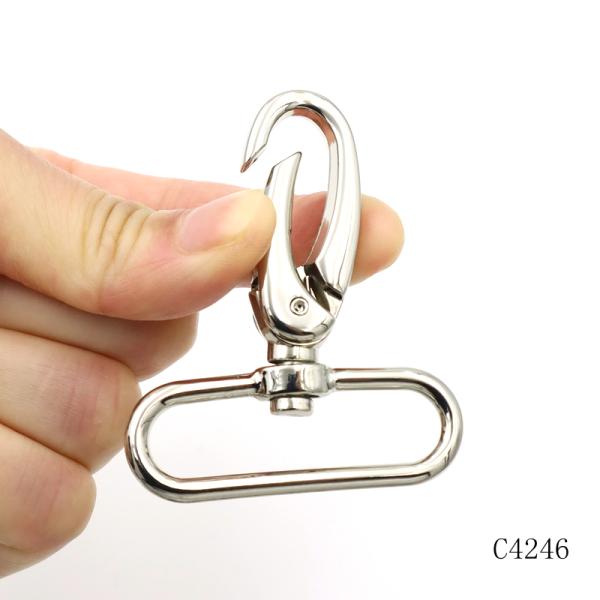 Quality 41mm Nickel Snap Hook OEM ODM Bag Snap Hook For Handbag Hardware for sale