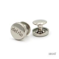 China Custom 10mm Flat Head Metal Rivets for Bag Logo Branding Brass Stainless Steel for sale