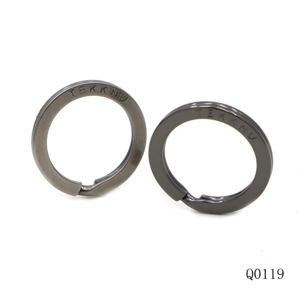 Quality Matte Black Split Key Ring 25mm Split Rings For Keyrings , Keychain Ring for sale