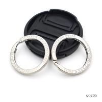 China Silver Plated Waterproof Flat Key Ring 25 mm Deep Engraving Key Chain Accessories for sale